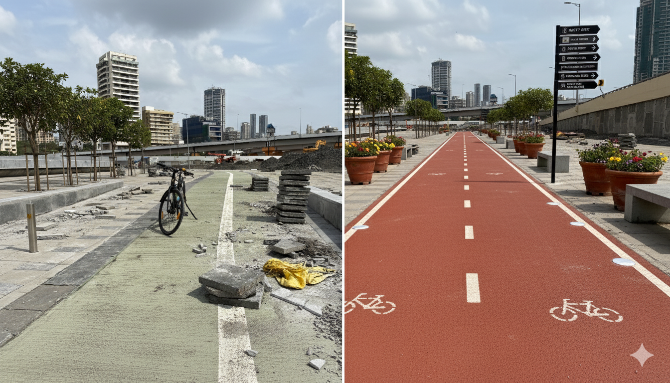 WHY THE COASTAL ROAD CYCLE TRACK IS NOT THE BEST? - Pedal and Tring Tring